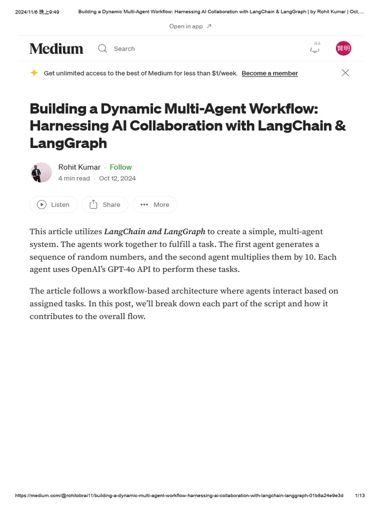 Building A Dynamic Multi-Agent Workflow - Harnessing AI Collaboration With LangChain & LangGraph ...