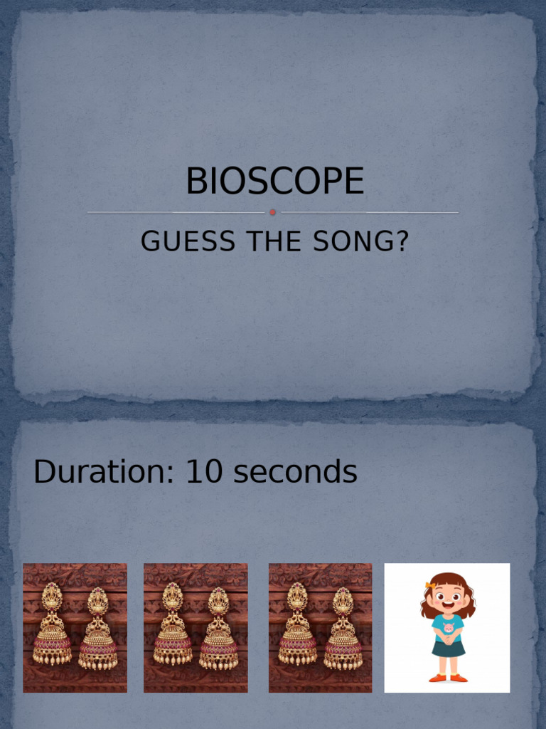 Tamil Bioscope Song Connection Game | PDF