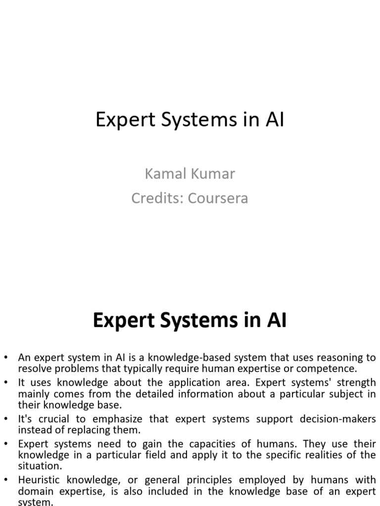 Expert Systems in AI | PDF | Inference | Expert