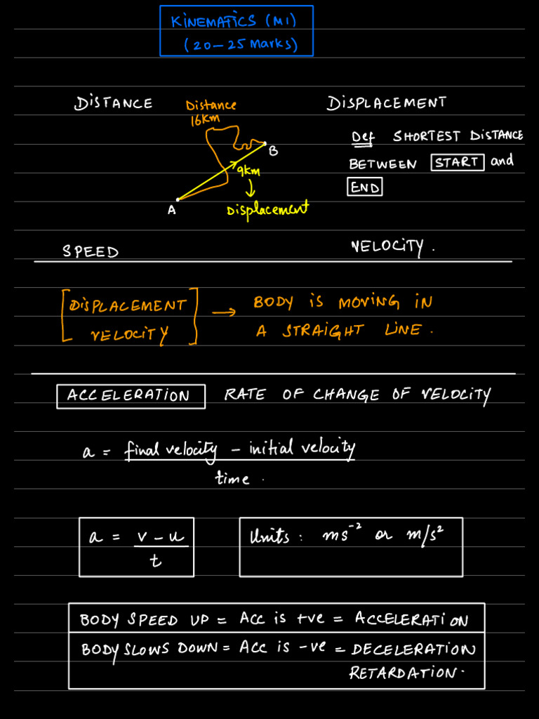 m1 Kinematics Type 1.. | PDF