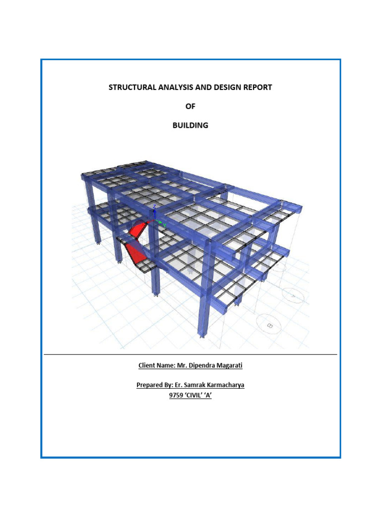 Structural Analysis Report for Building | PDF | Structural Analysis | Beam (Structure)