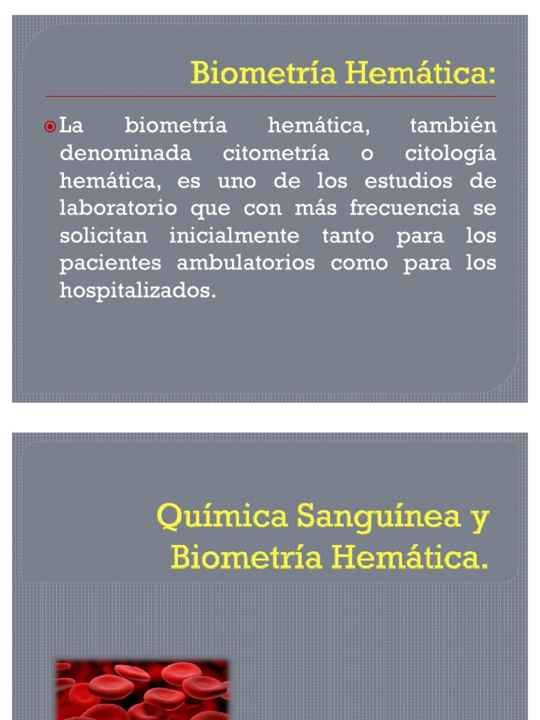 Química Sanguínea y Biometría Hemática | PDF | Sangre | Leucocito