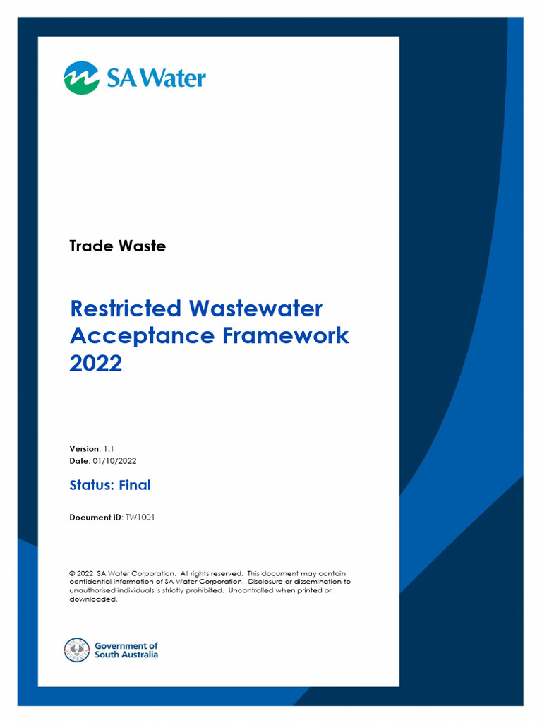 Restricted-Wastewater-Framework Note | PDF | Sanitary Sewer | Sewage ...
