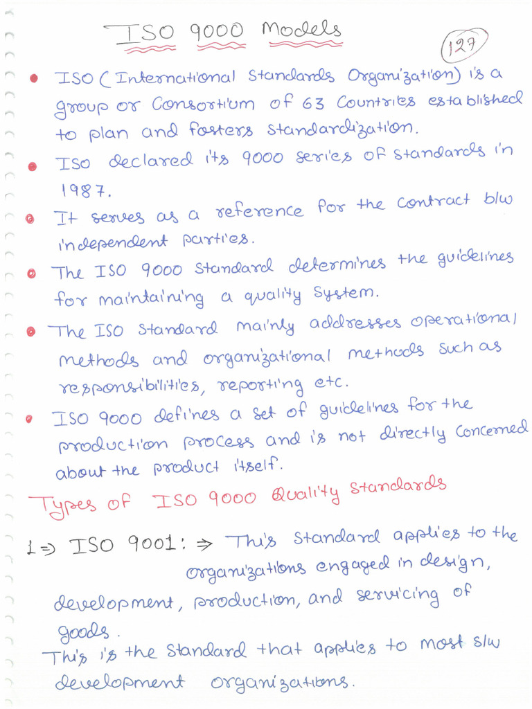 IS0 9000 QUALITY STANDARD | PDF