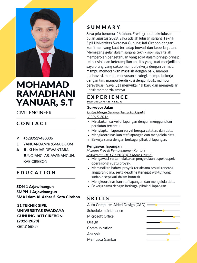 CV. MOHAMAD RAMADHANI YANUAR | PDF