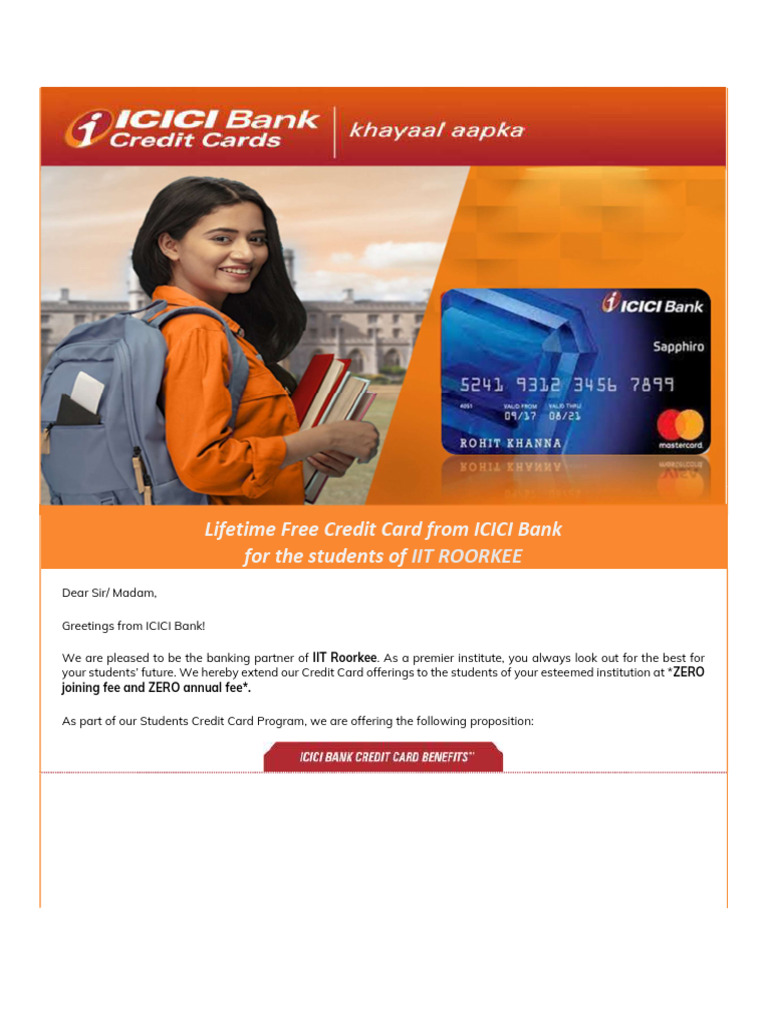 Life Time Free Sapphiro Credit Card | PDF | Credit Card | Fee