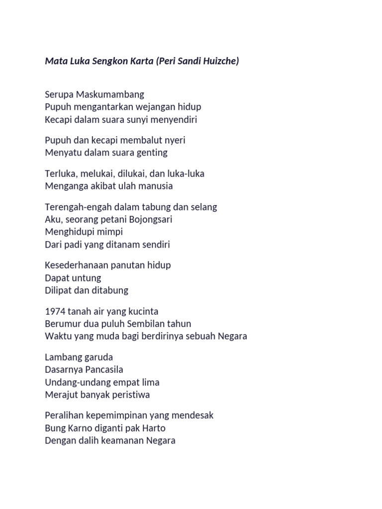 Mata Luka Sengkon Karta | PDF