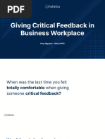 Characteristics of Effective Feedback | PDF | Feedback | Motivation
