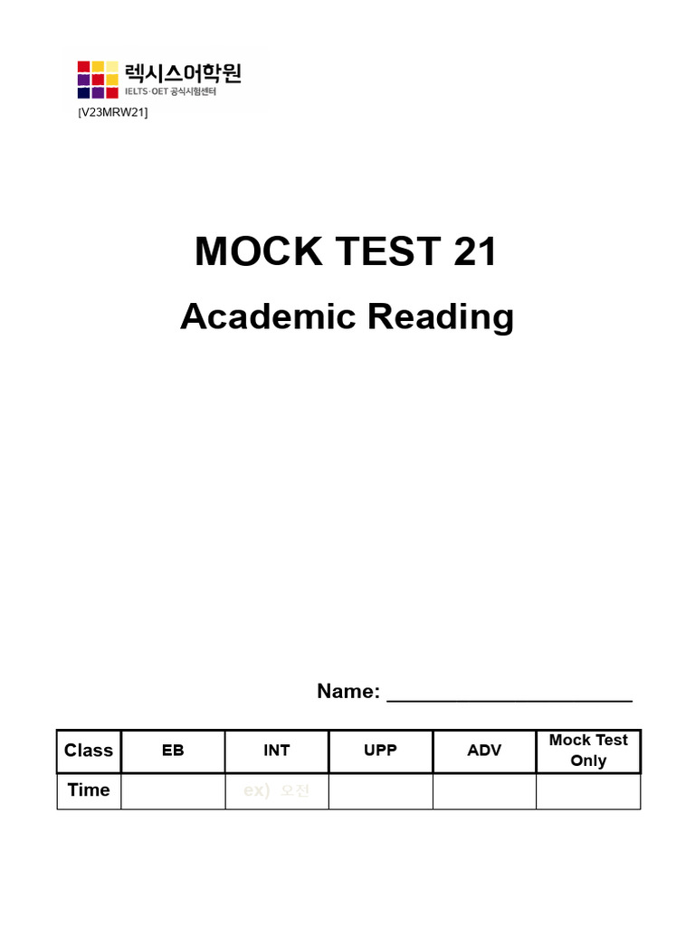 New Mock Reading 21 | PDF | Lighting | Attachment Theory