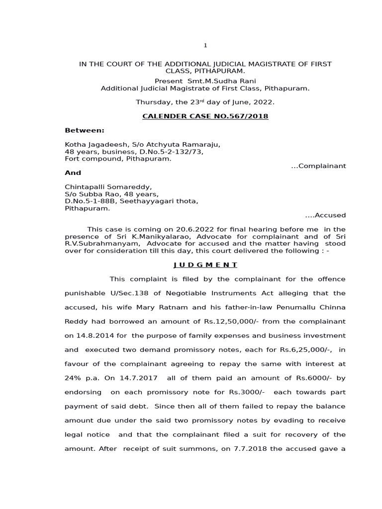 Judgement of summary trial case | PDF | Burden Of Proof (Law ...