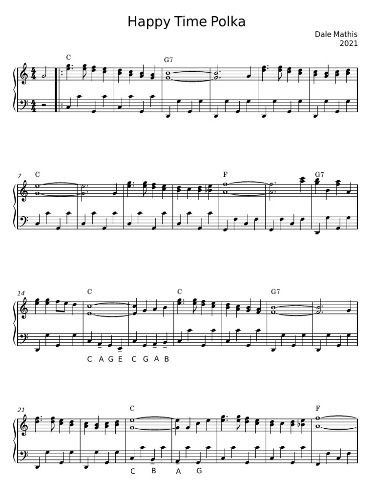 Happy Time Polka Dale Mathis | PDF
