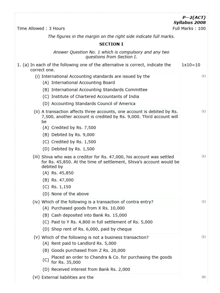 CWA ICWA Foundation _ Accounting - December 2011 | PDF | Debits And ...