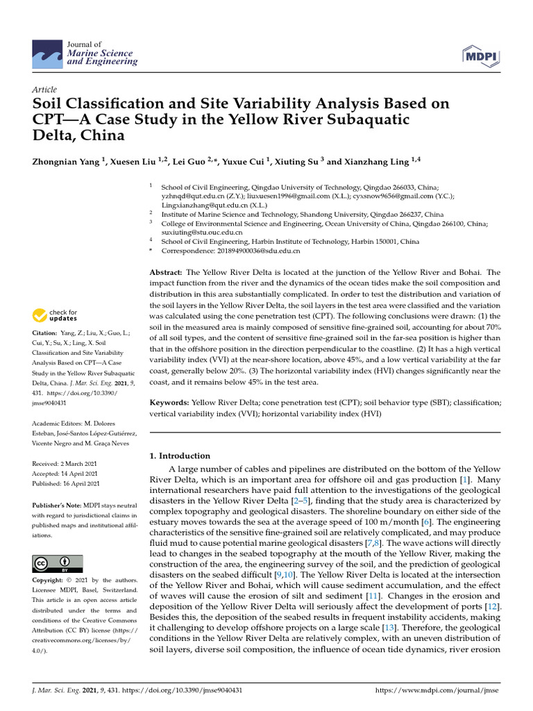 Soil Classification and Site Variability Analysis | PDF | Silt | Coast