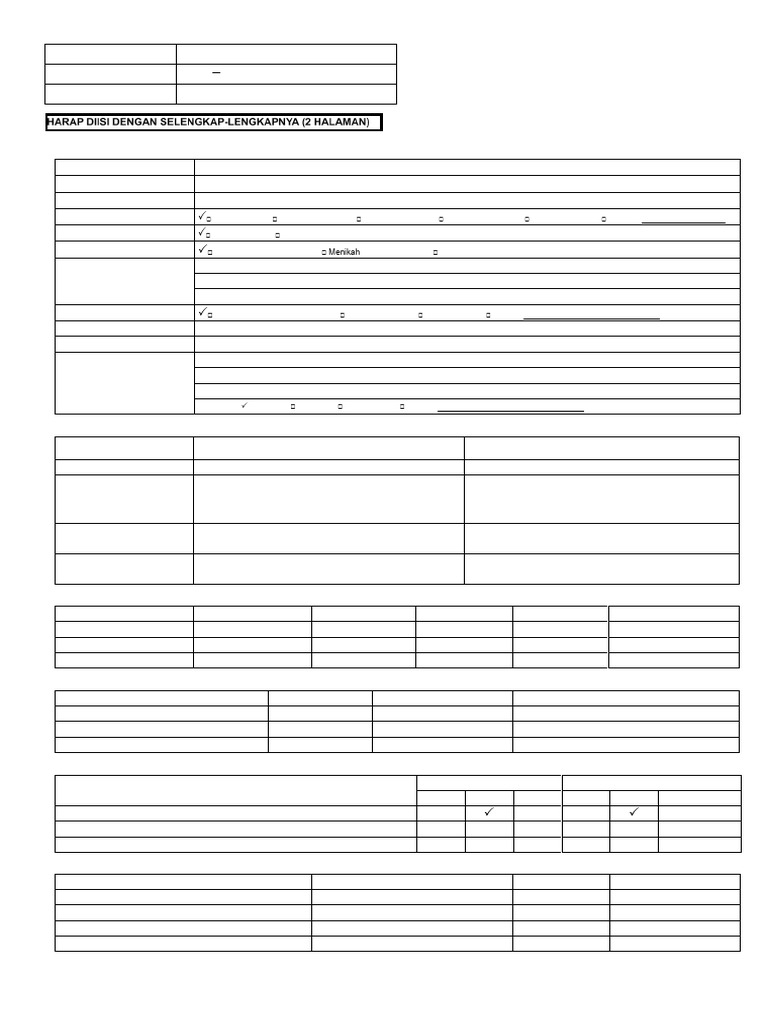 Candidate Personal Data Form (New) | PDF