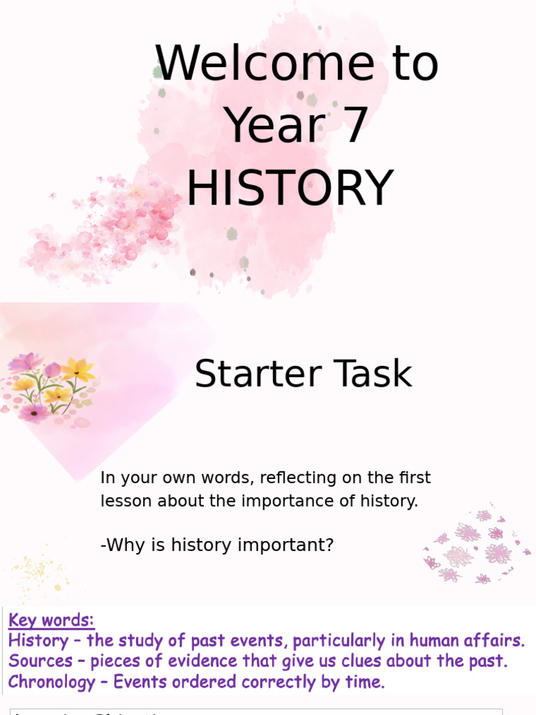 Yr7- W1- Introduction to History | PDF