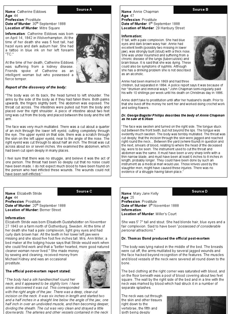 Jack The Ripper Sources | PDF | Jack The Ripper | Violence