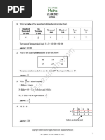 SEA 2024 Maths Practice Test 1 | PDF | Numbers | Elementary Mathematics