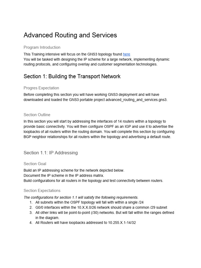 Advanced Routing and Services v1.1 | PDF | Router (Computing) | Routing