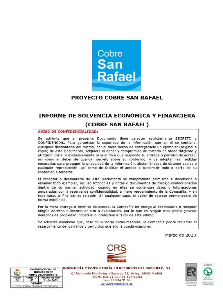 Pe05_bis_informe Solvencia Económica y Financiera | PDF
