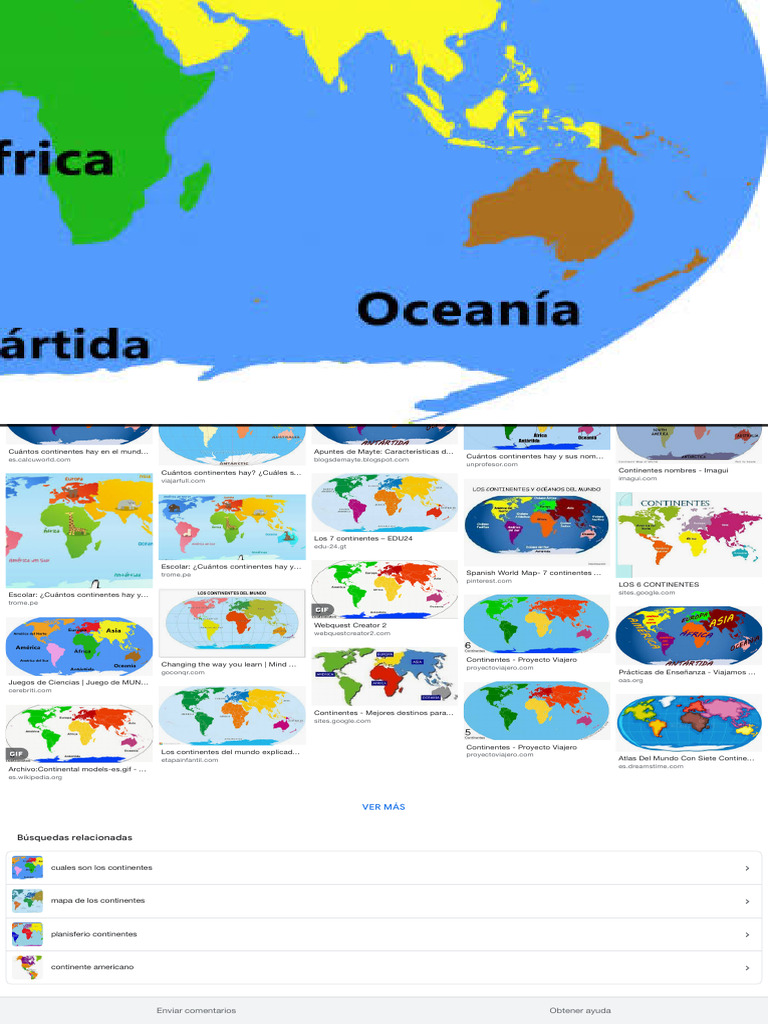 Cuántos continentes hay en el mundo | PDF | Geografía | Mapa