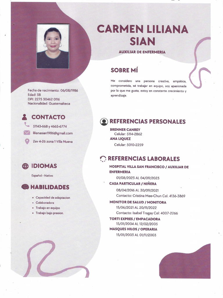 Curriculum Vitae Carmen Sian (2) | PDF