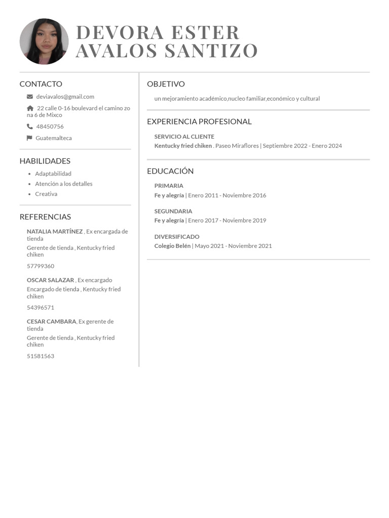 Devora Ester Avalos Santizo | PDF