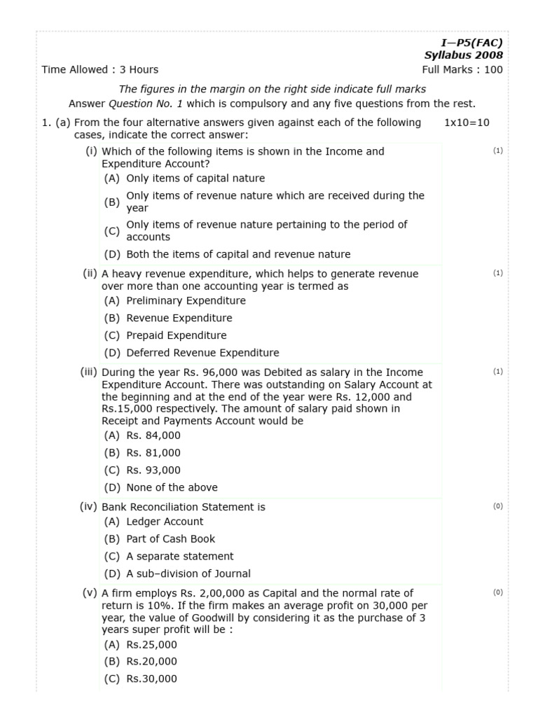 CWA ICWA Inter - Group I - Financial Accounting - June2012 | PDF ...