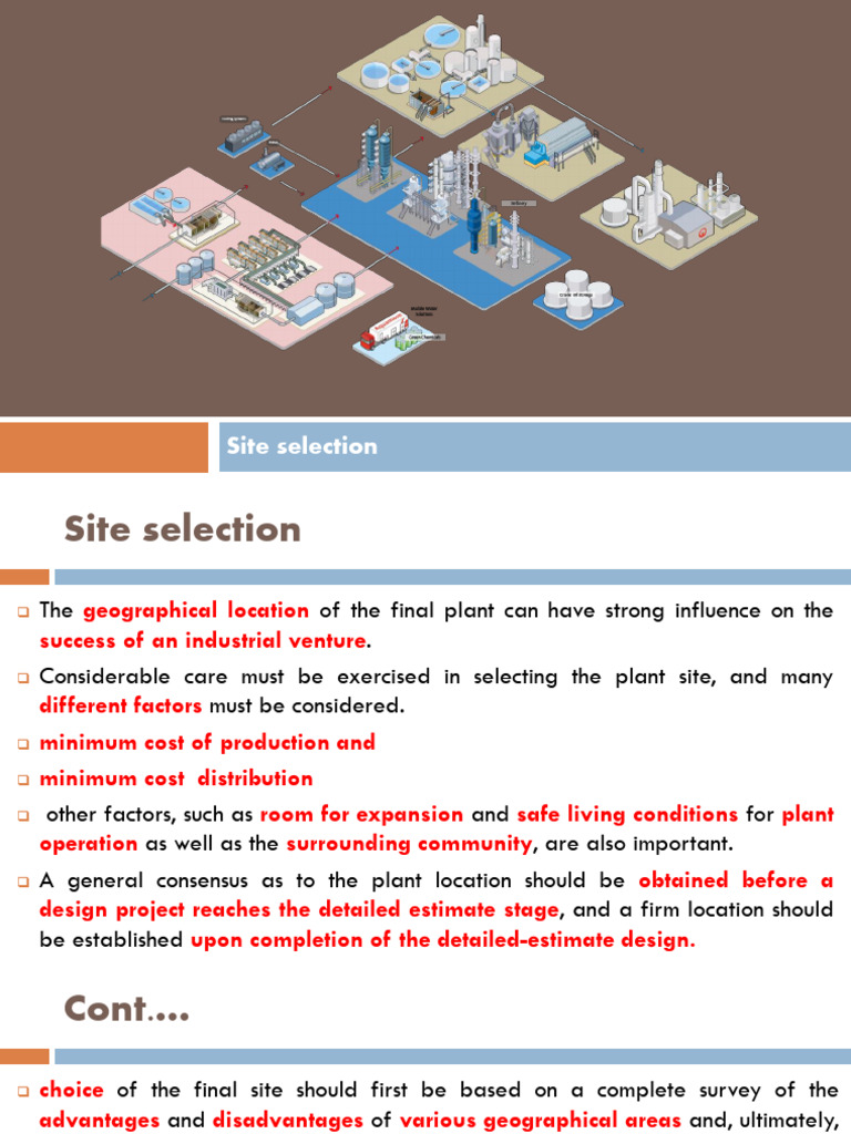 Site Selection and Plant Layout | PDF | Water | Transport