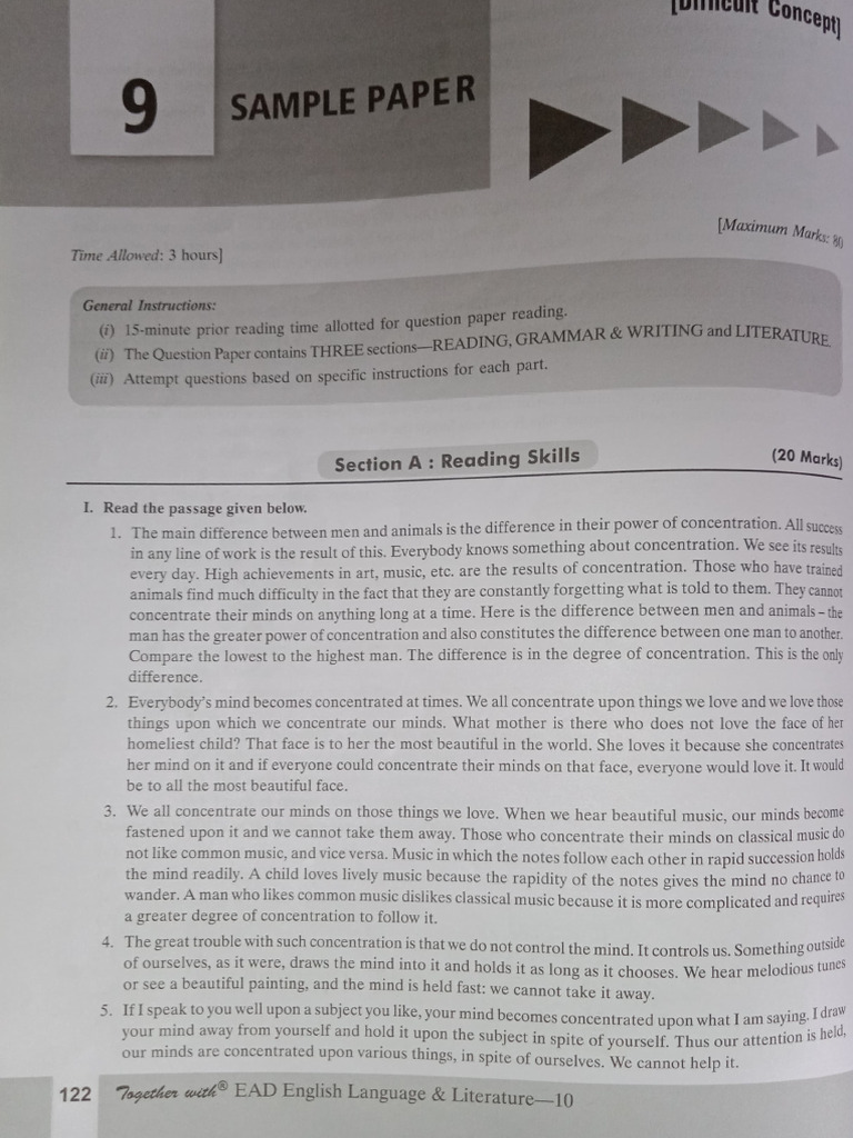 Sample Paper 9 | PDF