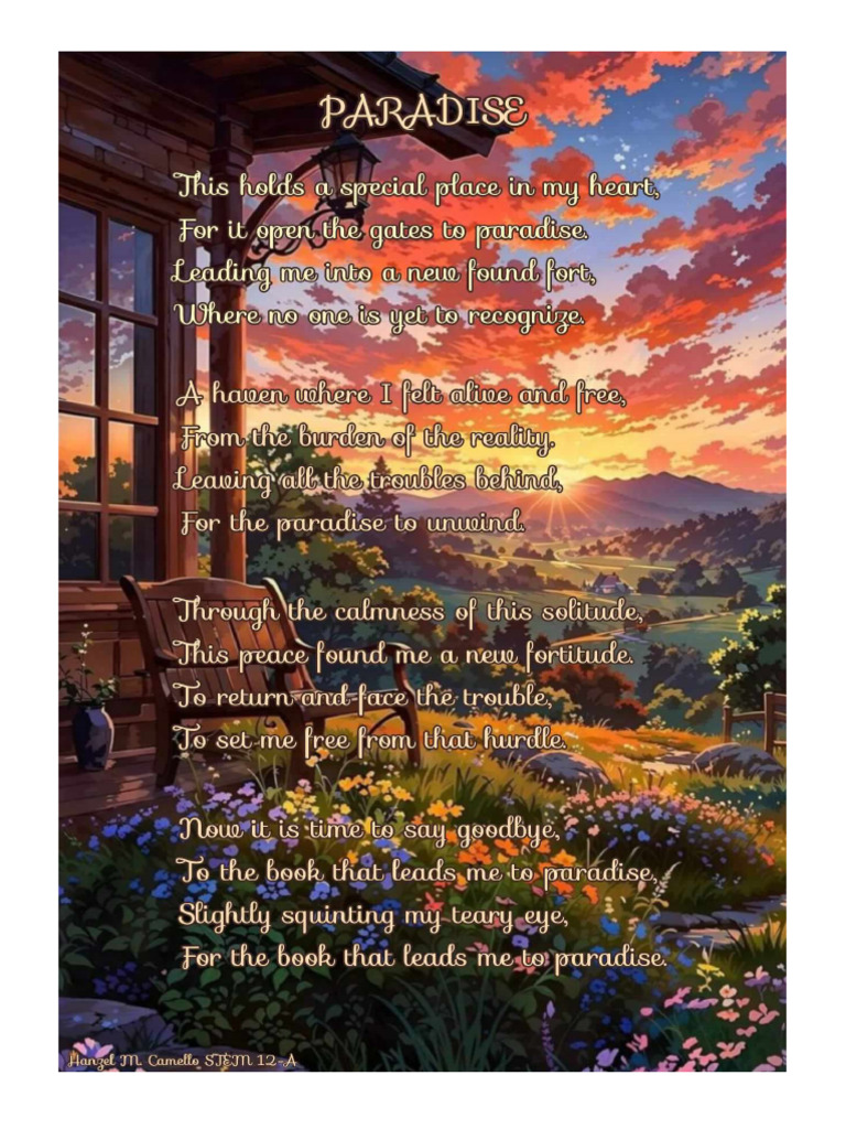 Paradise (Poem) | PDF