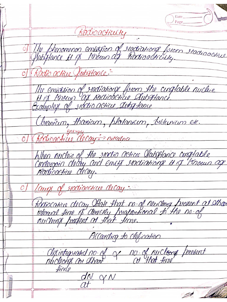 Radioactivity notes | PDF