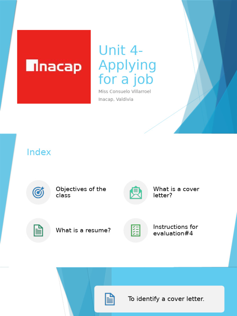 Unit 4 - Applying For A Job | PDF | Résumé