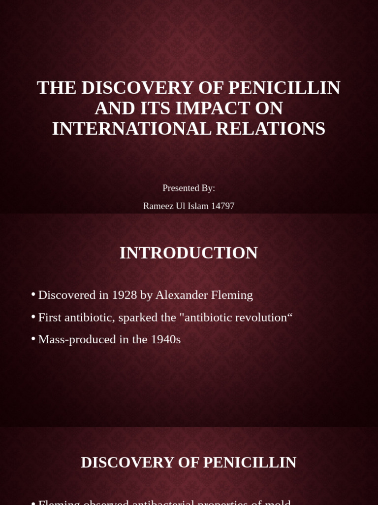 Penicillin's Global Health Impact | PDF