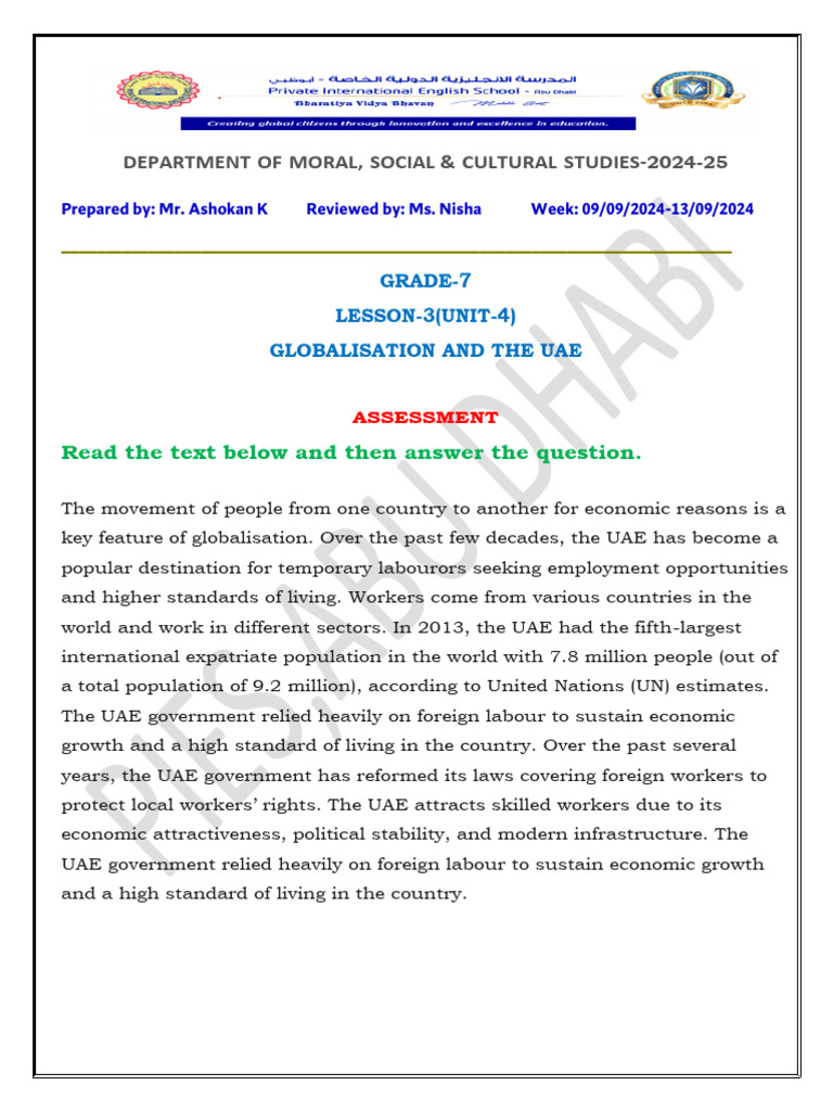 CHPT 3 Unit 4 Assessment | PDF