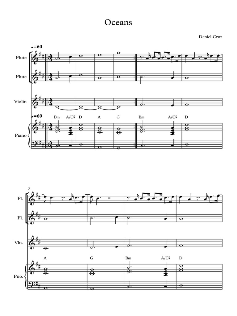 Oceans - Score and Parts | PDF