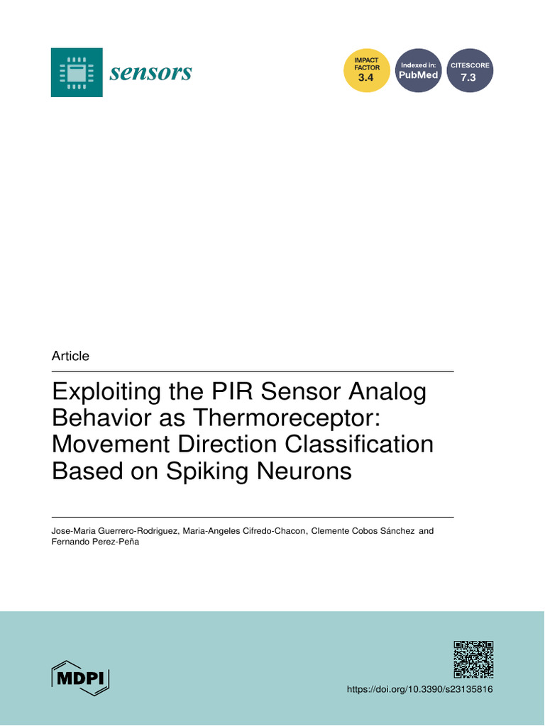 (13,5) (Referensi Pir) Sensors 23 05816 With Cover | PDF | Infrared | Sensor
