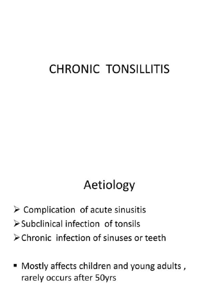 Chronic Tonsillitis | PDF