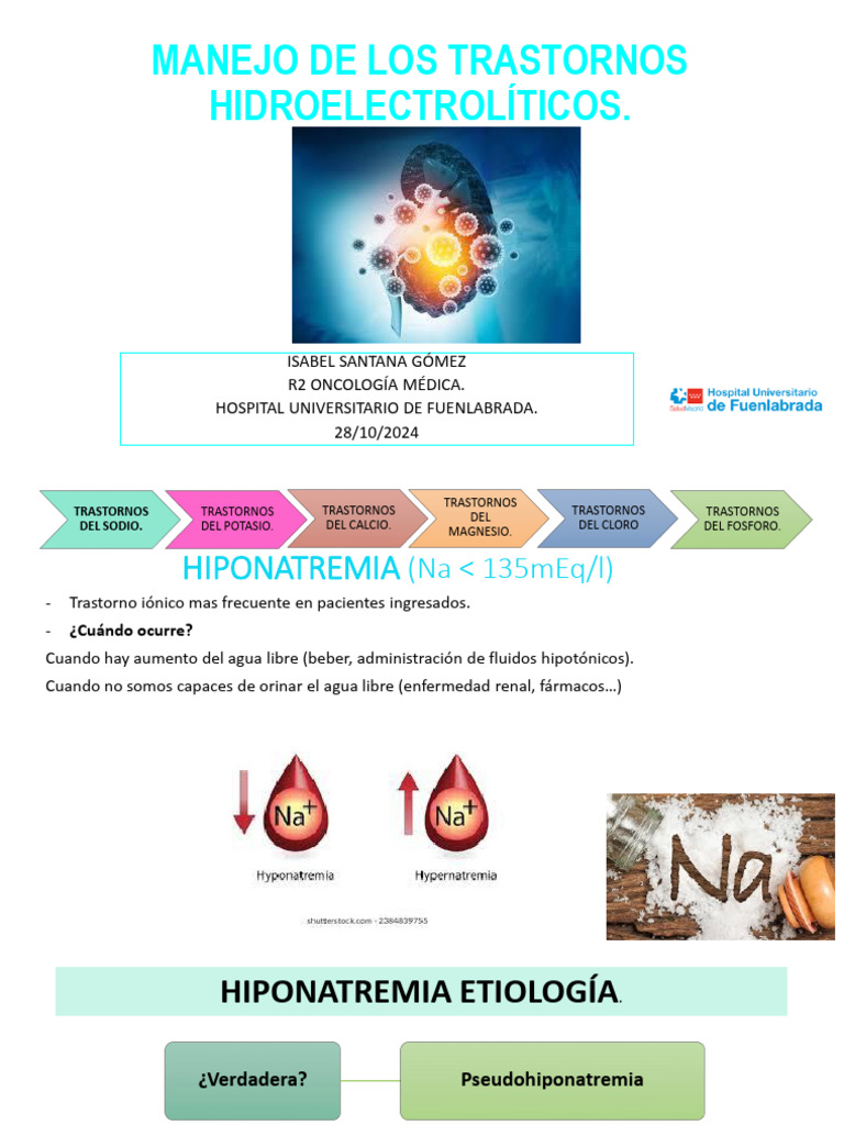 TRASTORNOS HIDROELECTROLITICOS | PDF | Potasio | Química