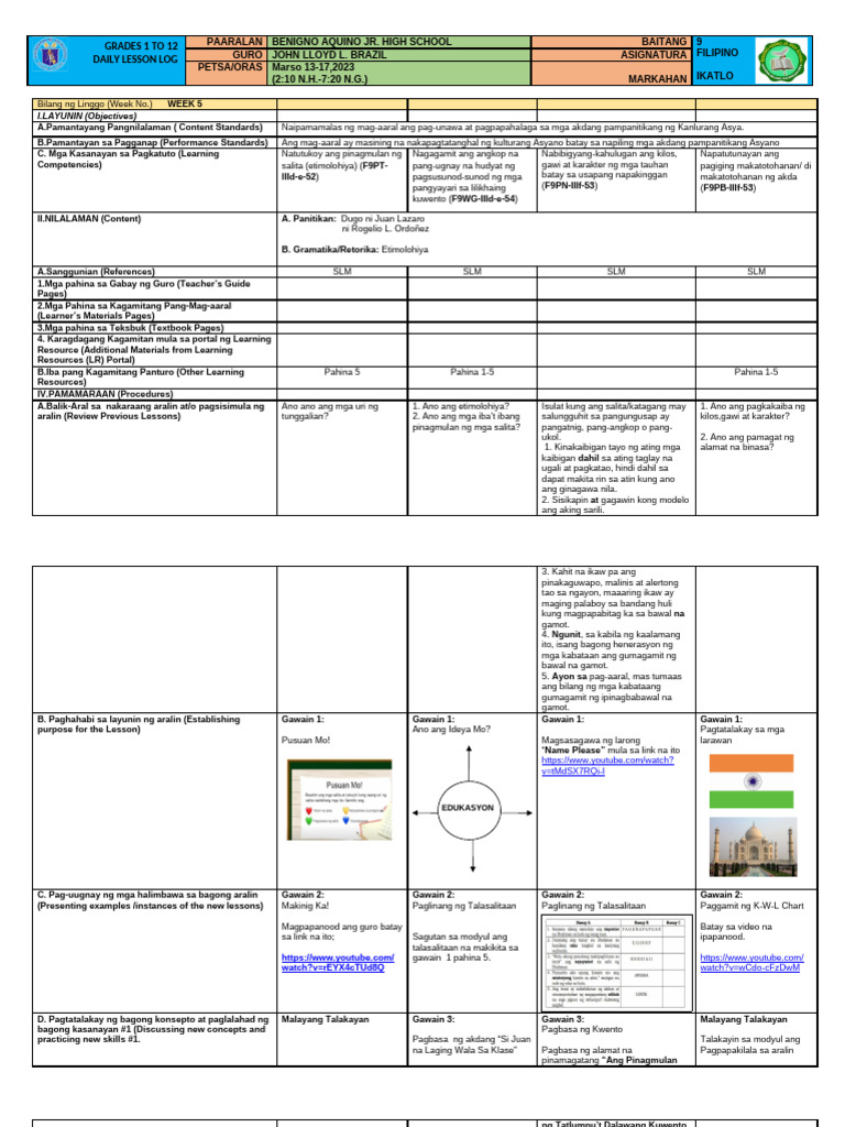 Brazil DLL9 - QTR.3 - Week 4a | PDF