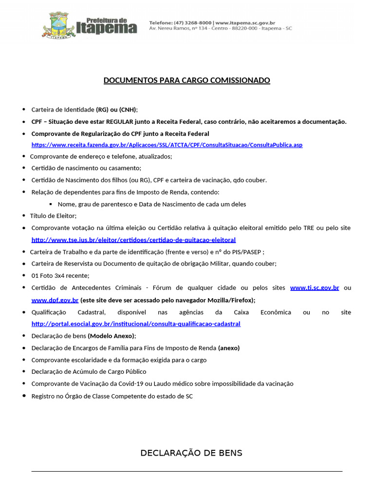 DCTOS PARA CARGO COMISSIONADO Nova | PDF | Pensão alimentícia