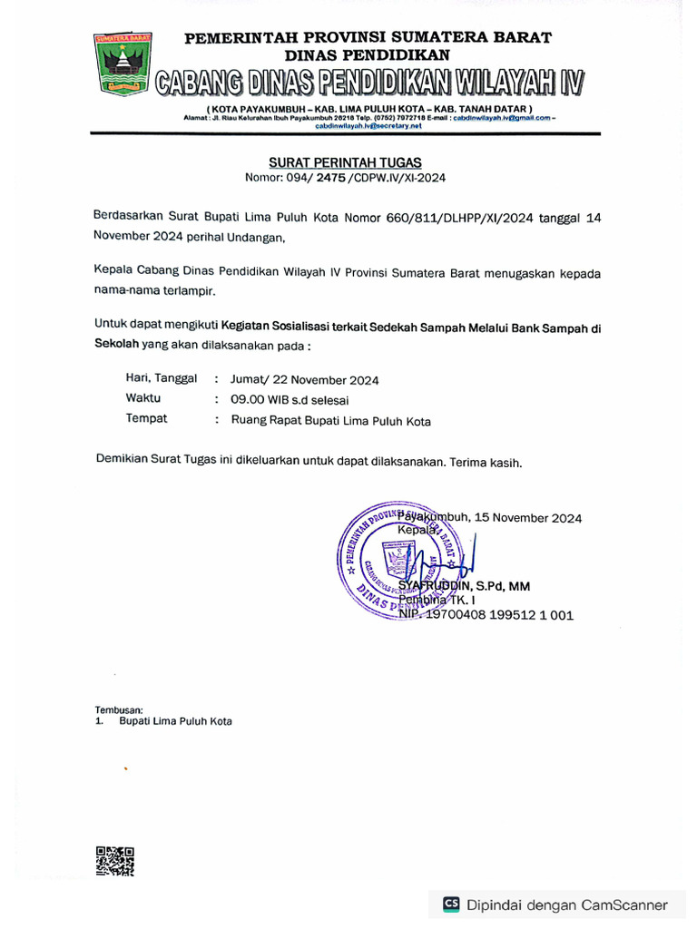 SPT Sosialisasi Bank Sampah | PDF