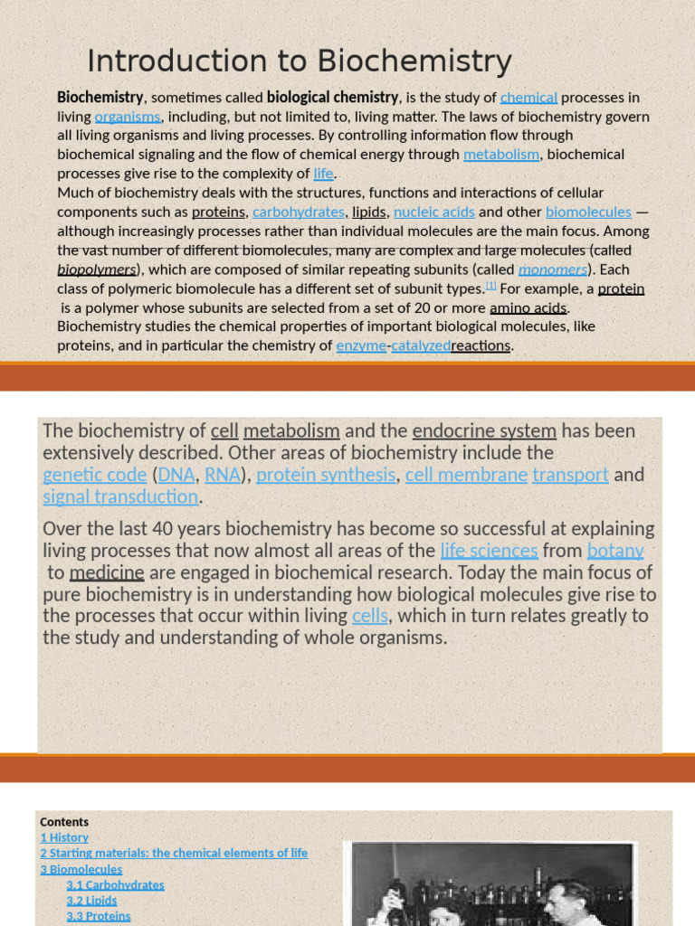 Introduction to Biochemistry | PDF | Biochemistry | Chemistry
