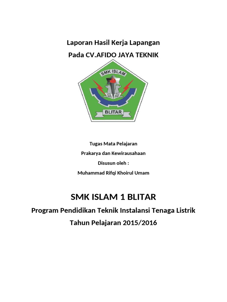 Laporan Hasil Kerja Lapangan KWU | PDF