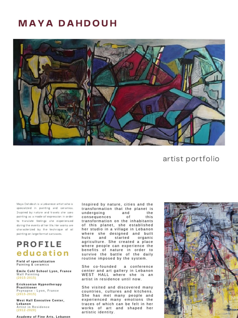 Maya Portfolio Revised-Noprices | PDF | Acrylic Paint | Paintings