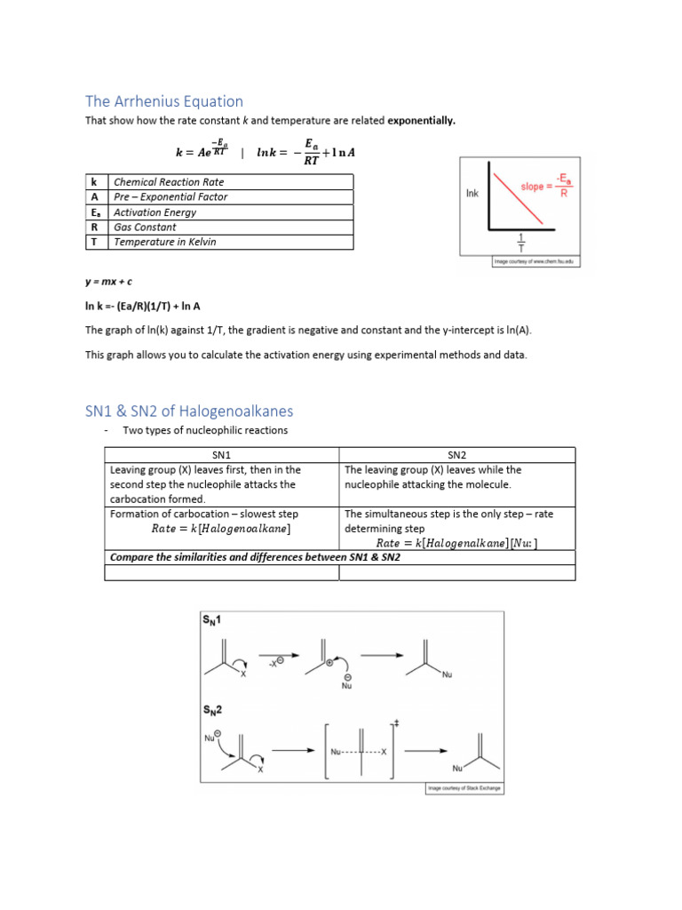 Arrhenius Eq. | PDF
