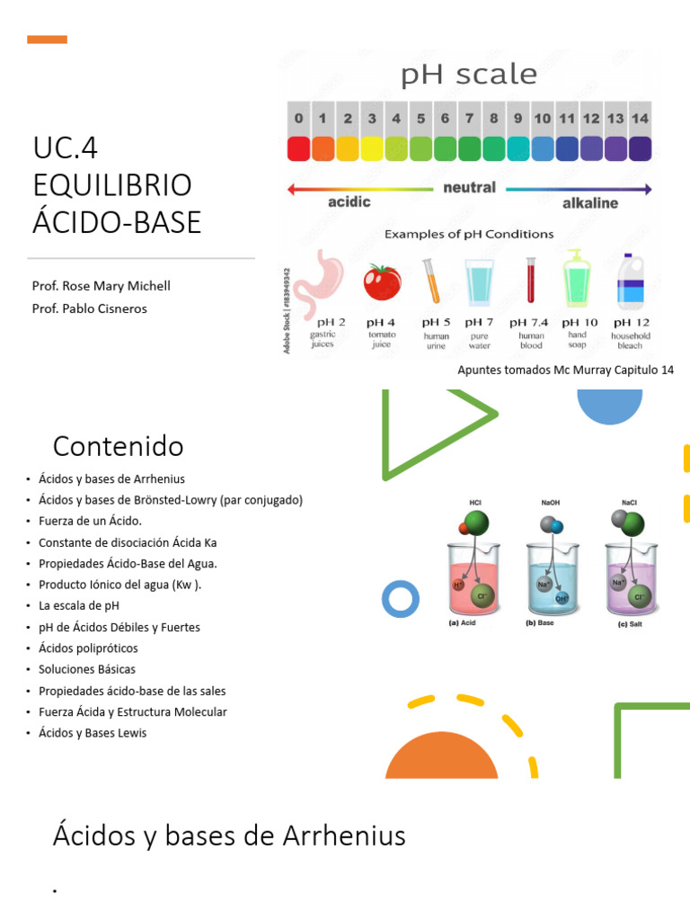 Equilibrio Acido-Base | PDF | Ácido | Constante de disociación ácida