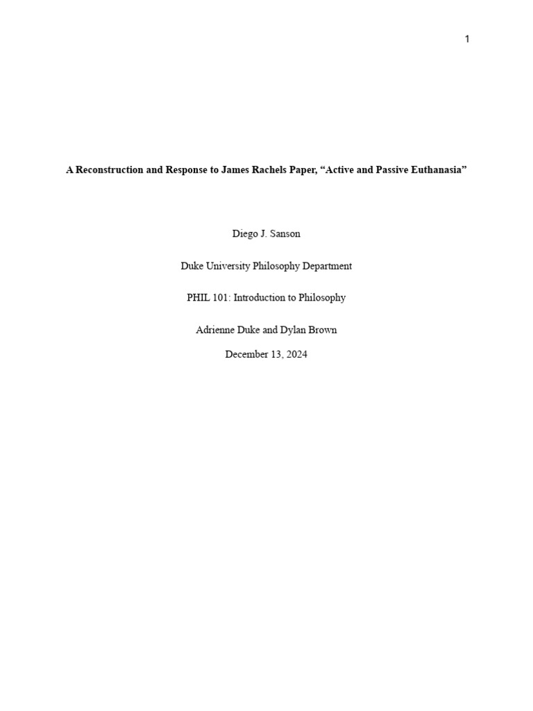 Diego's Philosophy Final Draft | PDF