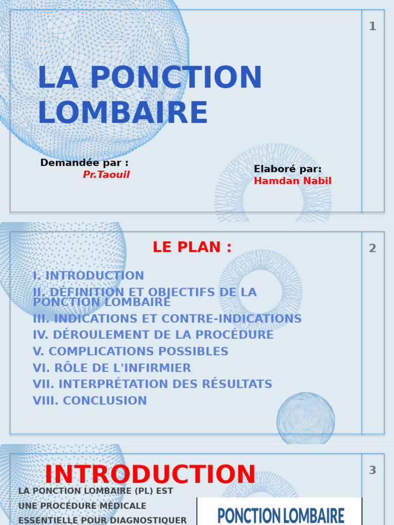 Indications et risques de la ponction lombaire | PDF | Méningite ...