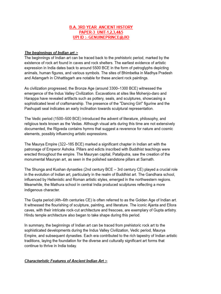 Paper 3 Ancient History BA3 | PDF | Sculpture | Ashoka