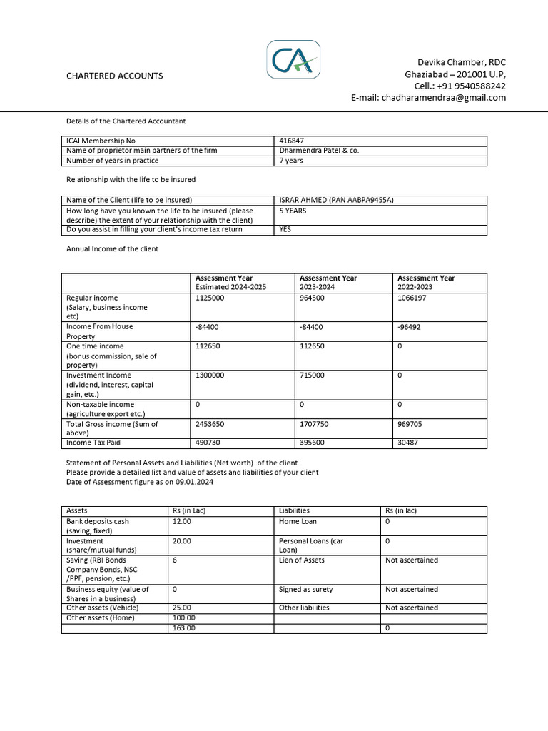 CA Devika chamber_2024 | PDF | Income | Saving